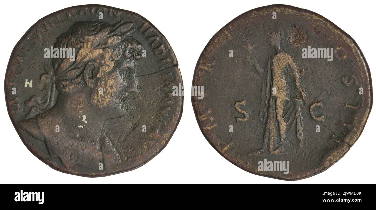 sestertius. Hadrian (Roman emperor; 117-138), emperor Stock Photo - Alamy