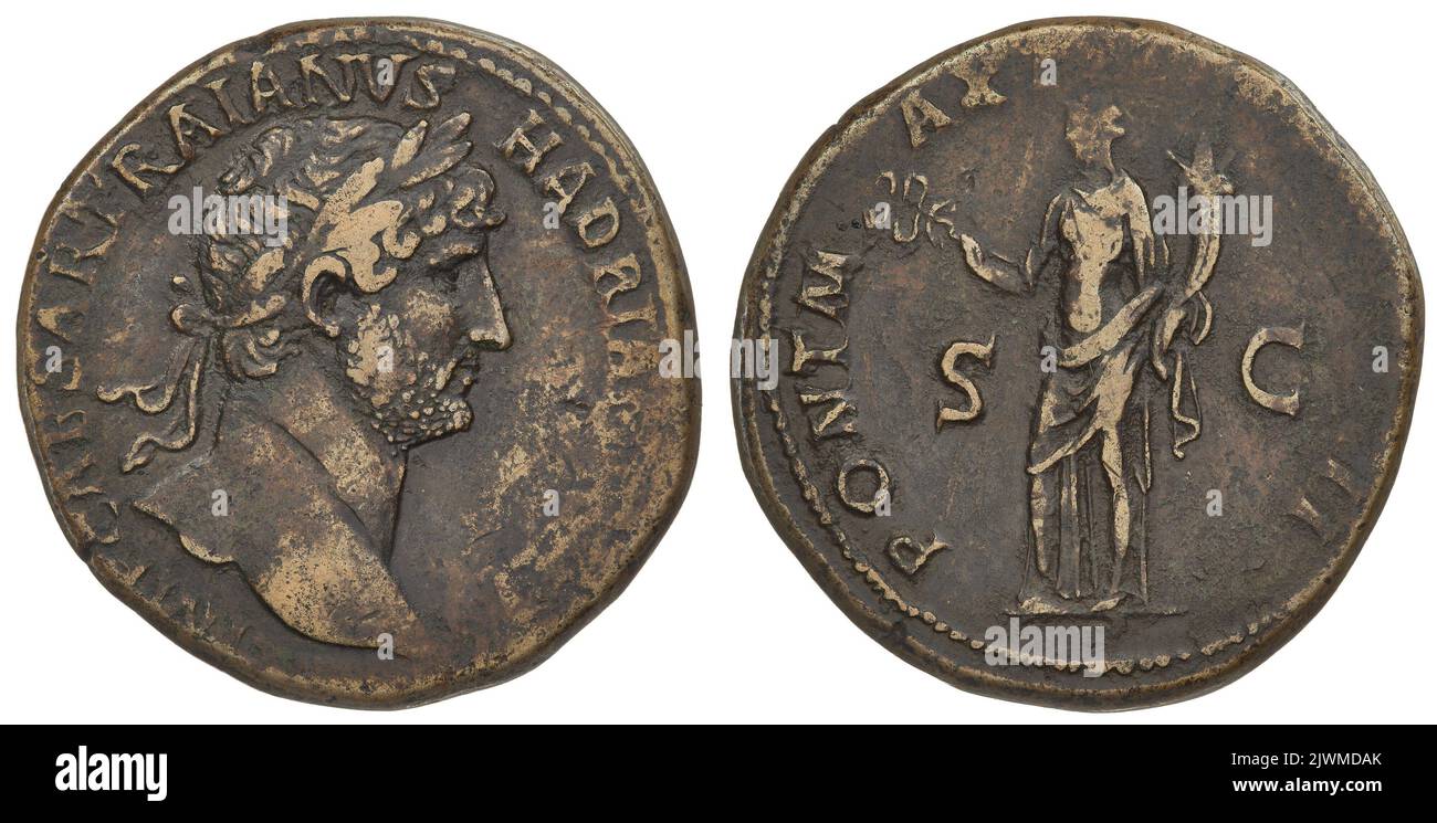 sestertius. Hadrian (Roman emperor; 117-138), emperor Stock Photo - Alamy