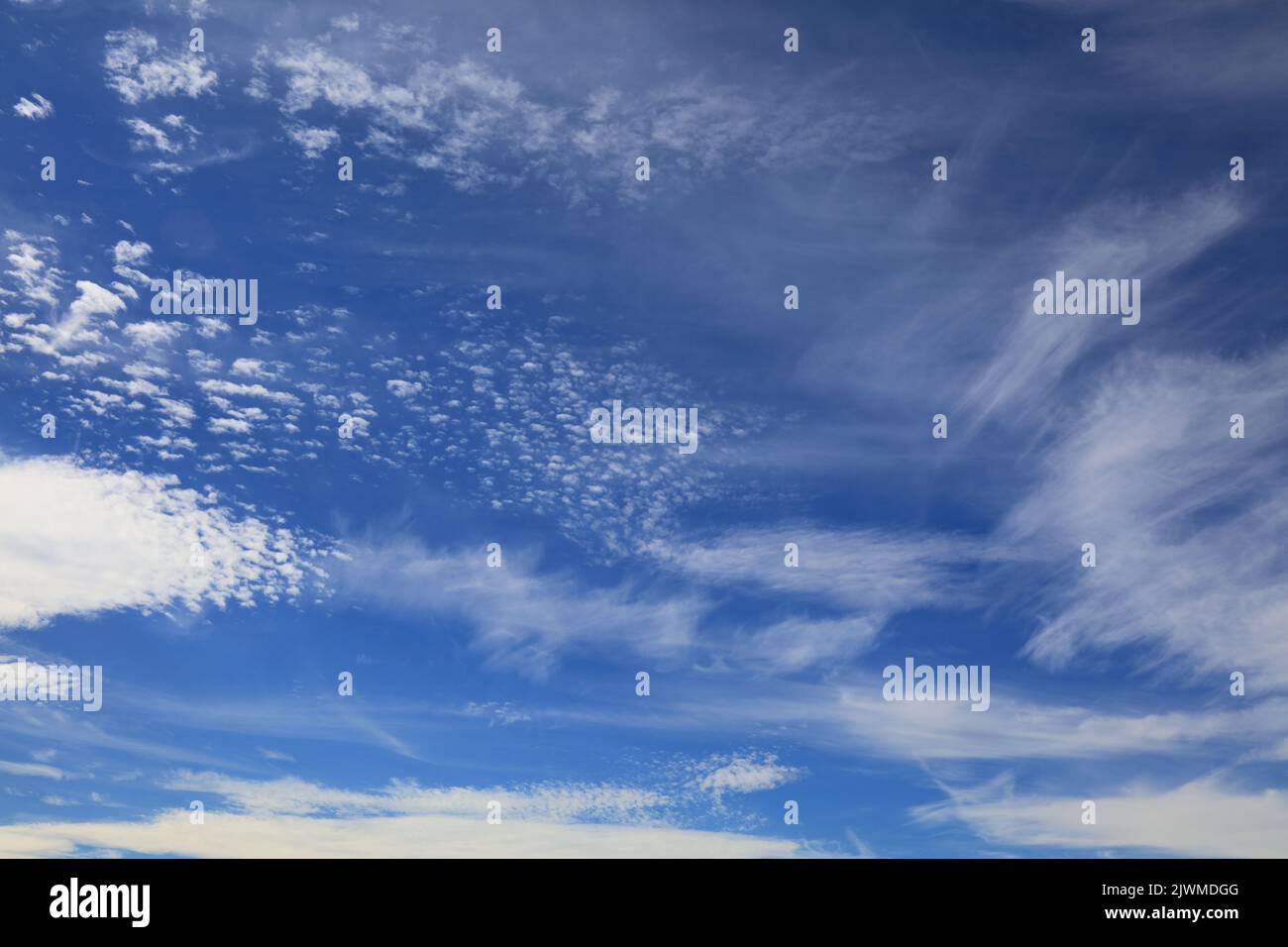 White clouds blue sky background. White fluffly clouds texture ...