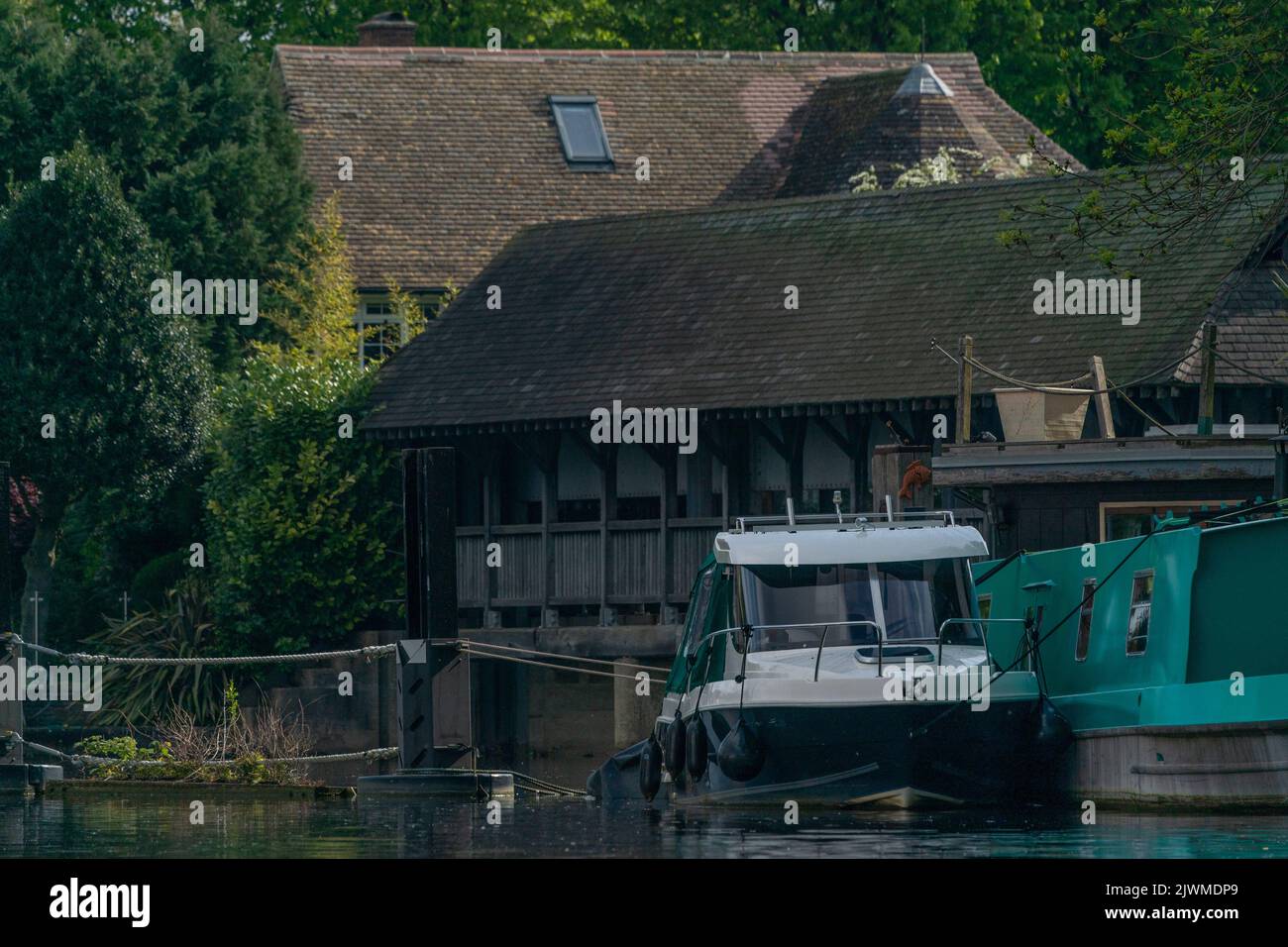 buildings near he rriver Stock Photo - Alamy