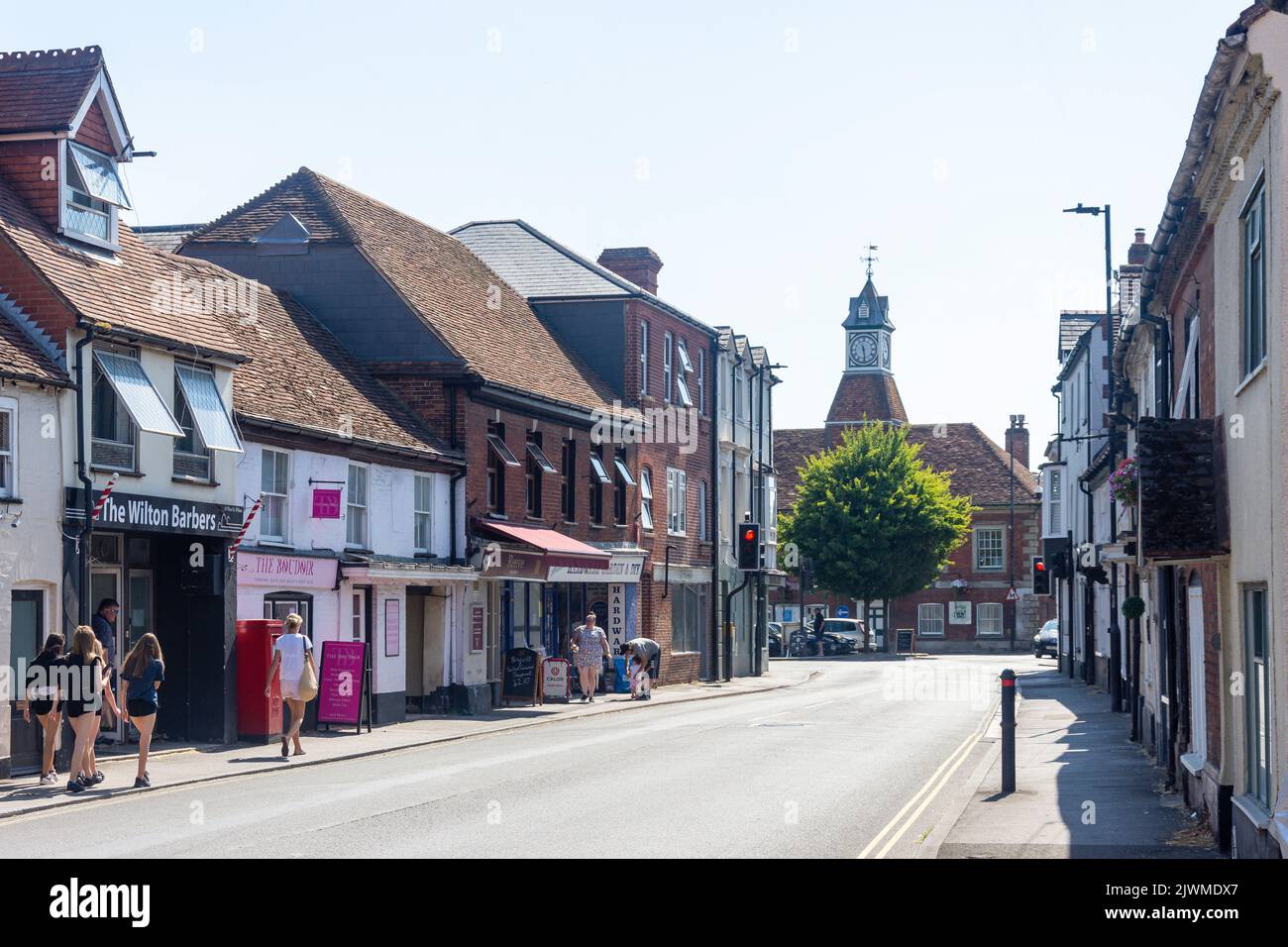 West Street and Market Place, Wilton, Wiltshire, England, United ...