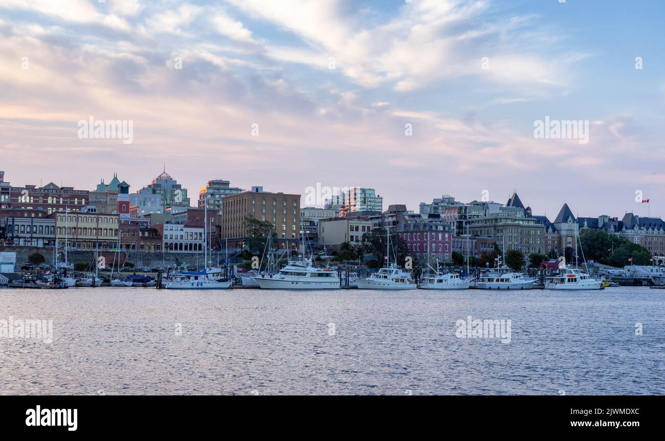 Buildings, Marina and HIstoric Landmarks in Downtown Capital City Stock ...