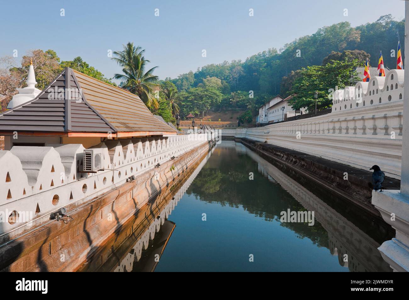 The channel of famous Buddhist Temple of the Tooth Relic (Sri Dalada ...