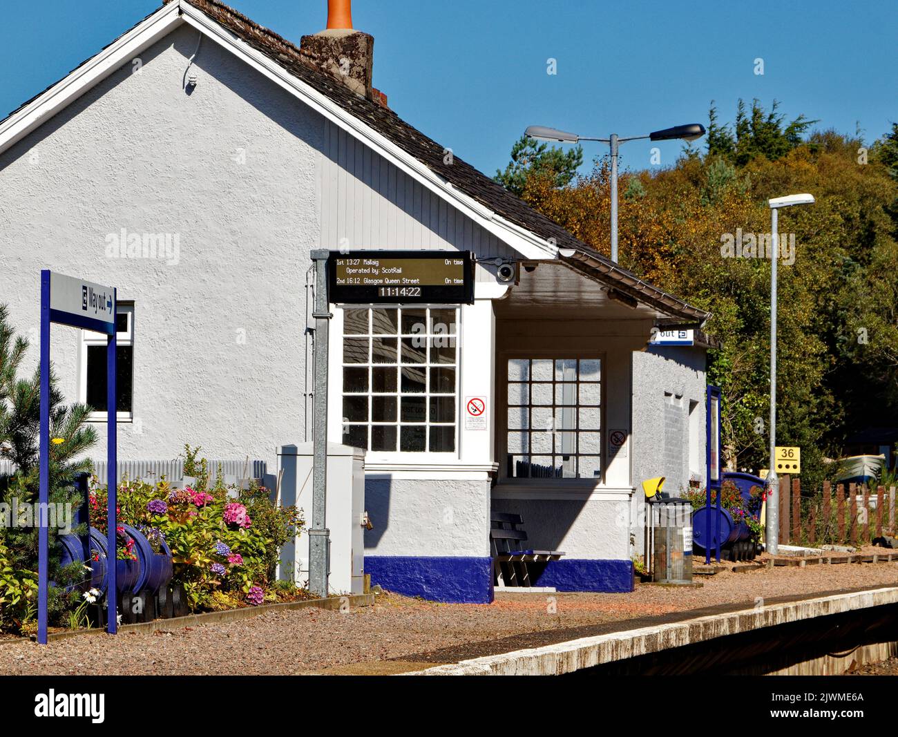 MORAR LOCHABER SCOTLAND THE BUILDINGS OF THE SCOTRAIL RAILWAY STATION ...