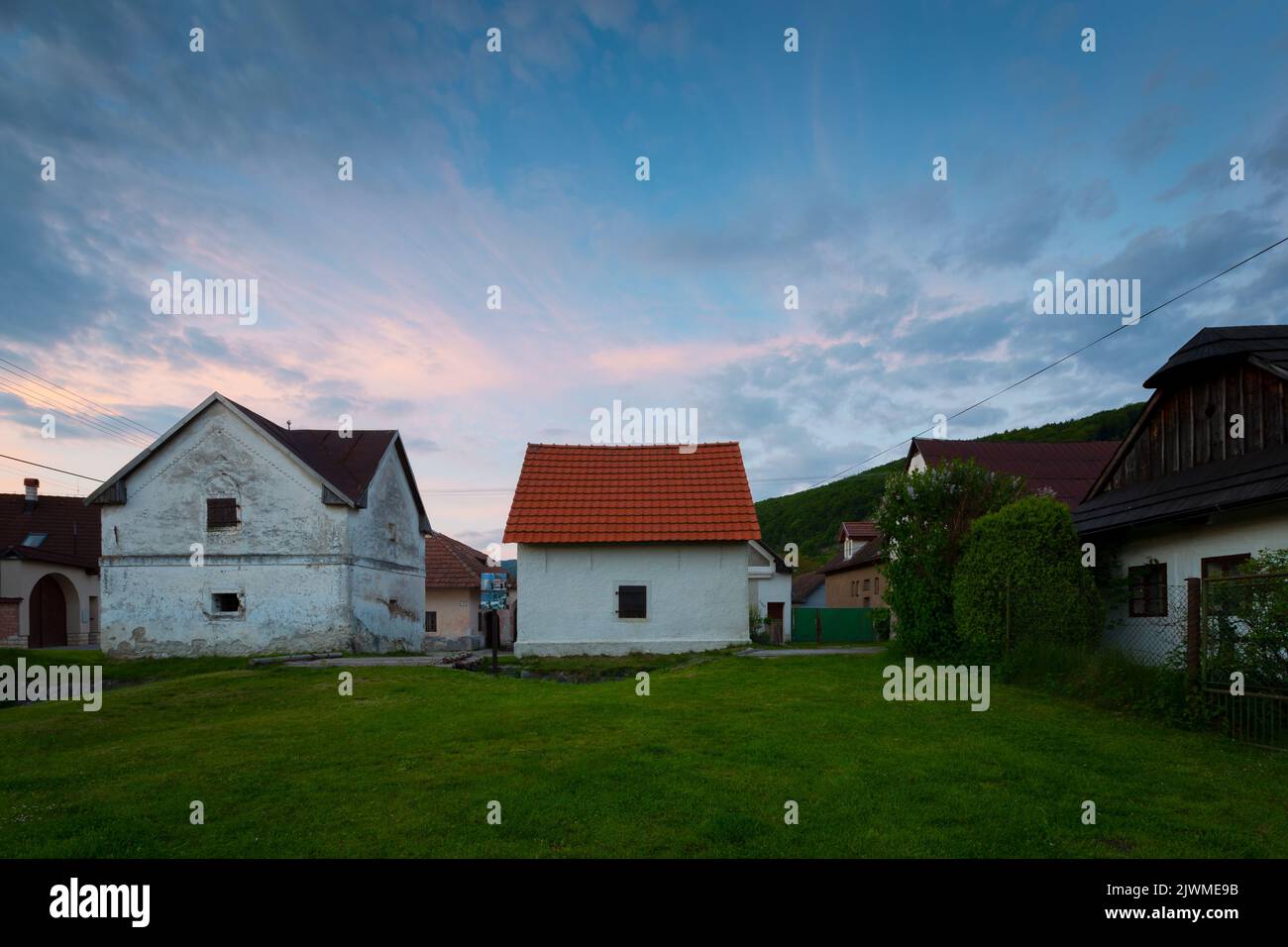 Historical folk architecture in Blatnica village, Slovakia Stock Photo ...
