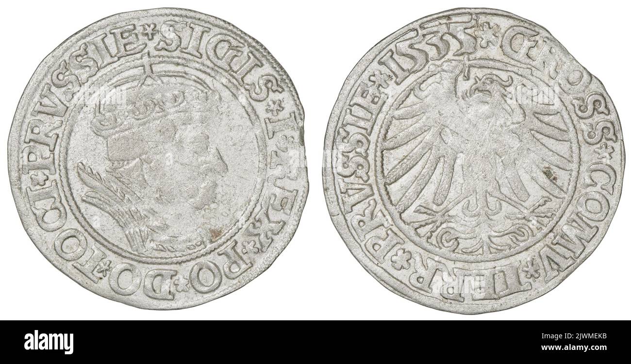 Prussian groschen. Zygmunt I Stary (król polski ; 1506-1548), ruler ...
