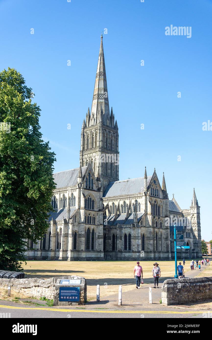 East side of Salisbury Cathedral, Cathedral Close, Salisbury, Wiltshire ...