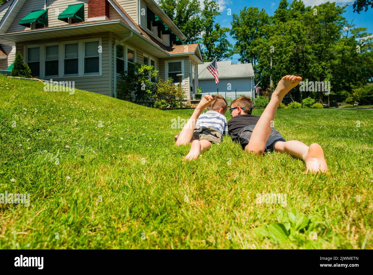 Lazy summer days in the suburbs Stock Photo - Alamy