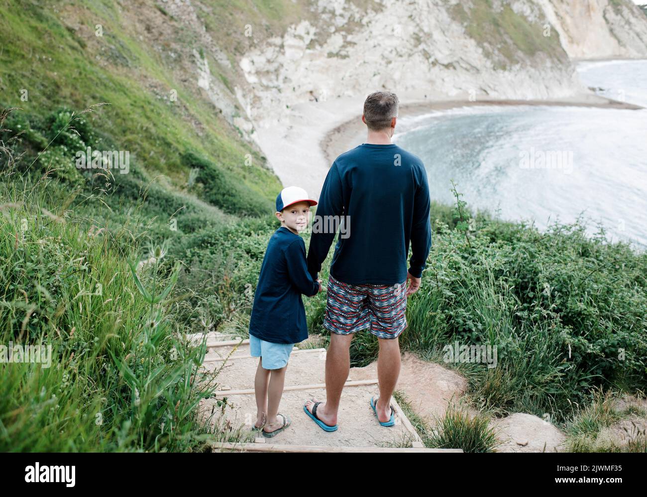 Walking down steps nature hi-res stock photography and images - Alamy