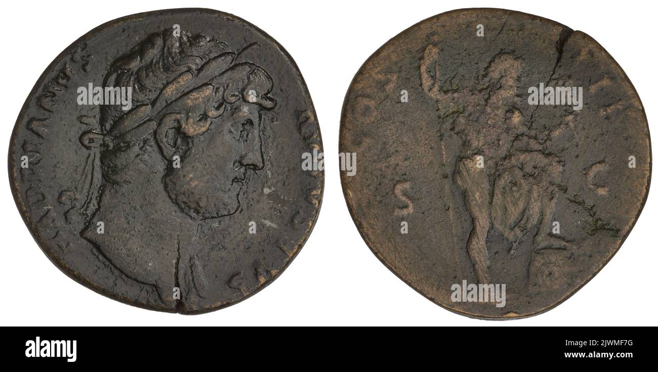 sestertius. Hadrian (Roman emperor; 117-138), emperor Stock Photo - Alamy