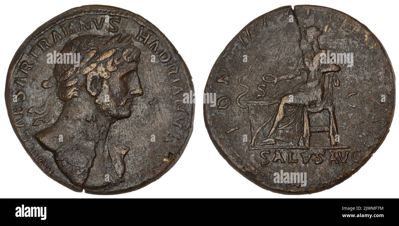 sestertius. Hadrian (Roman emperor; 117-138), emperor Stock Photo - Alamy