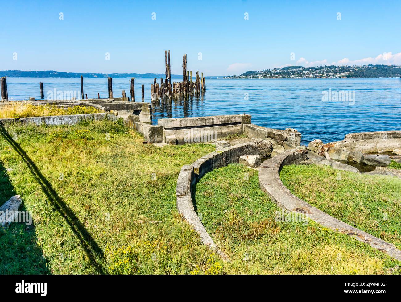 A view of Dickman Mill Park in Ruston, Washington Stock Photo - Alamy