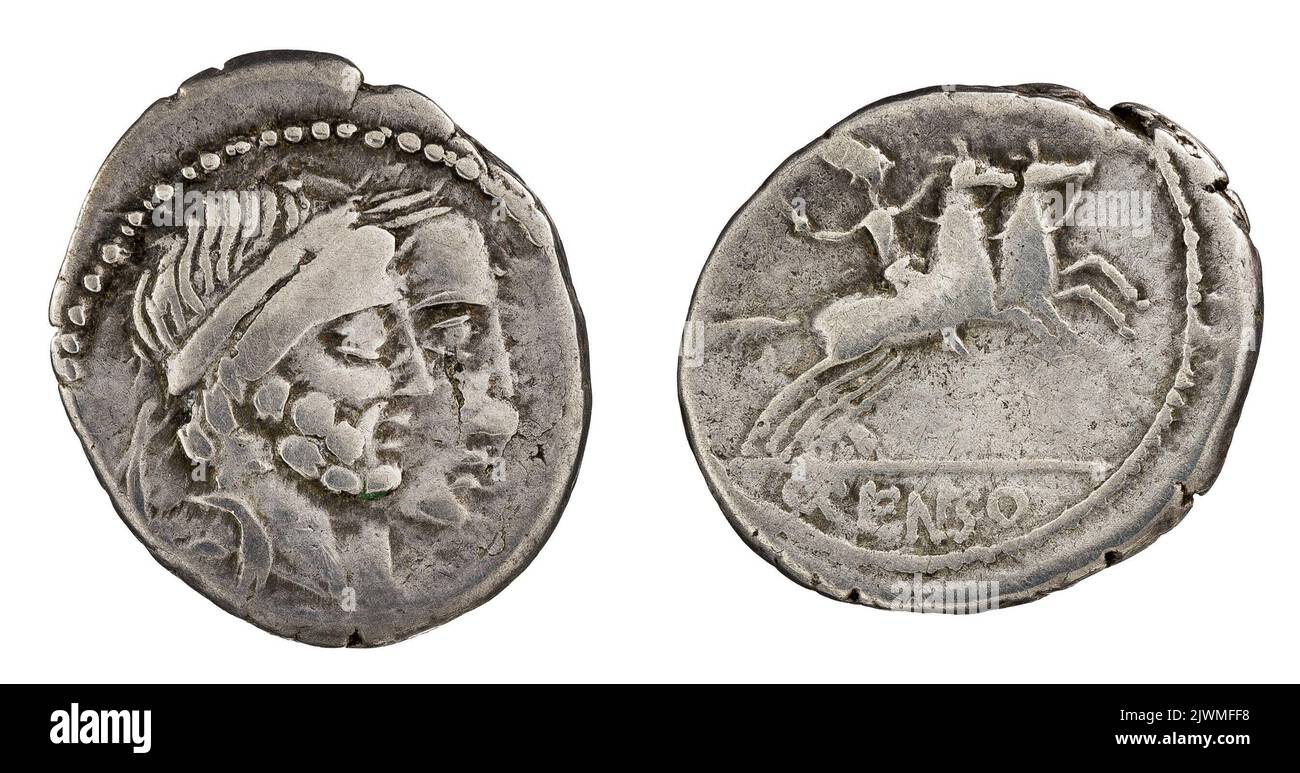 denarius. Marcius Censorinus, C. (fl. 88 a.C.), monetary officer ...