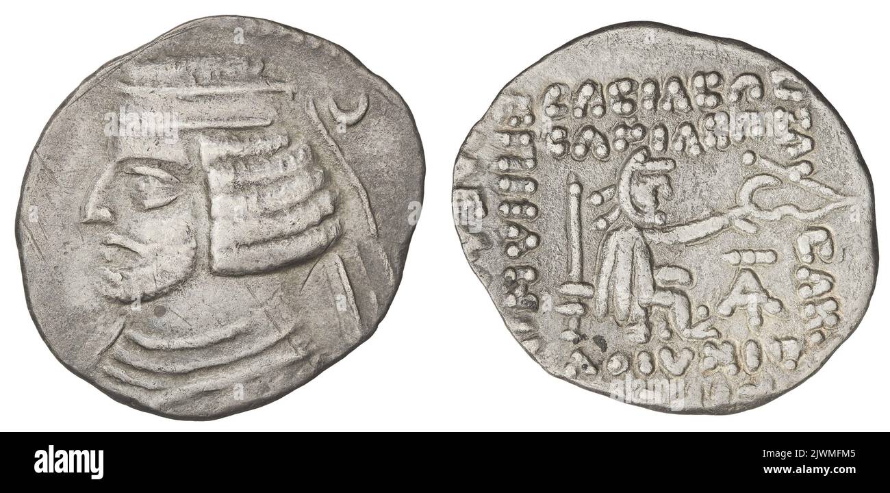 drachm. Orodes II (król Partii ; 57-37 p.n.e.), ruler Stock Photo - Alamy
