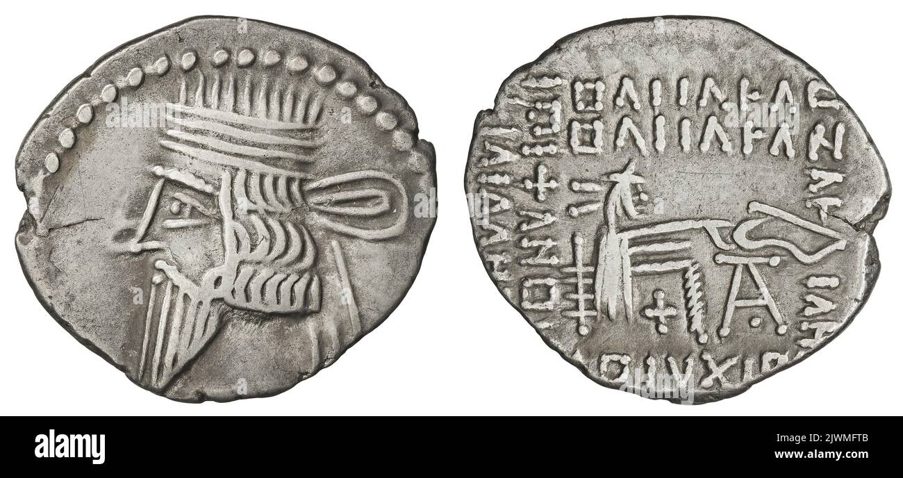 drachm. Wologezes I (51-79 po Chr.), ruler Stock Photo - Alamy