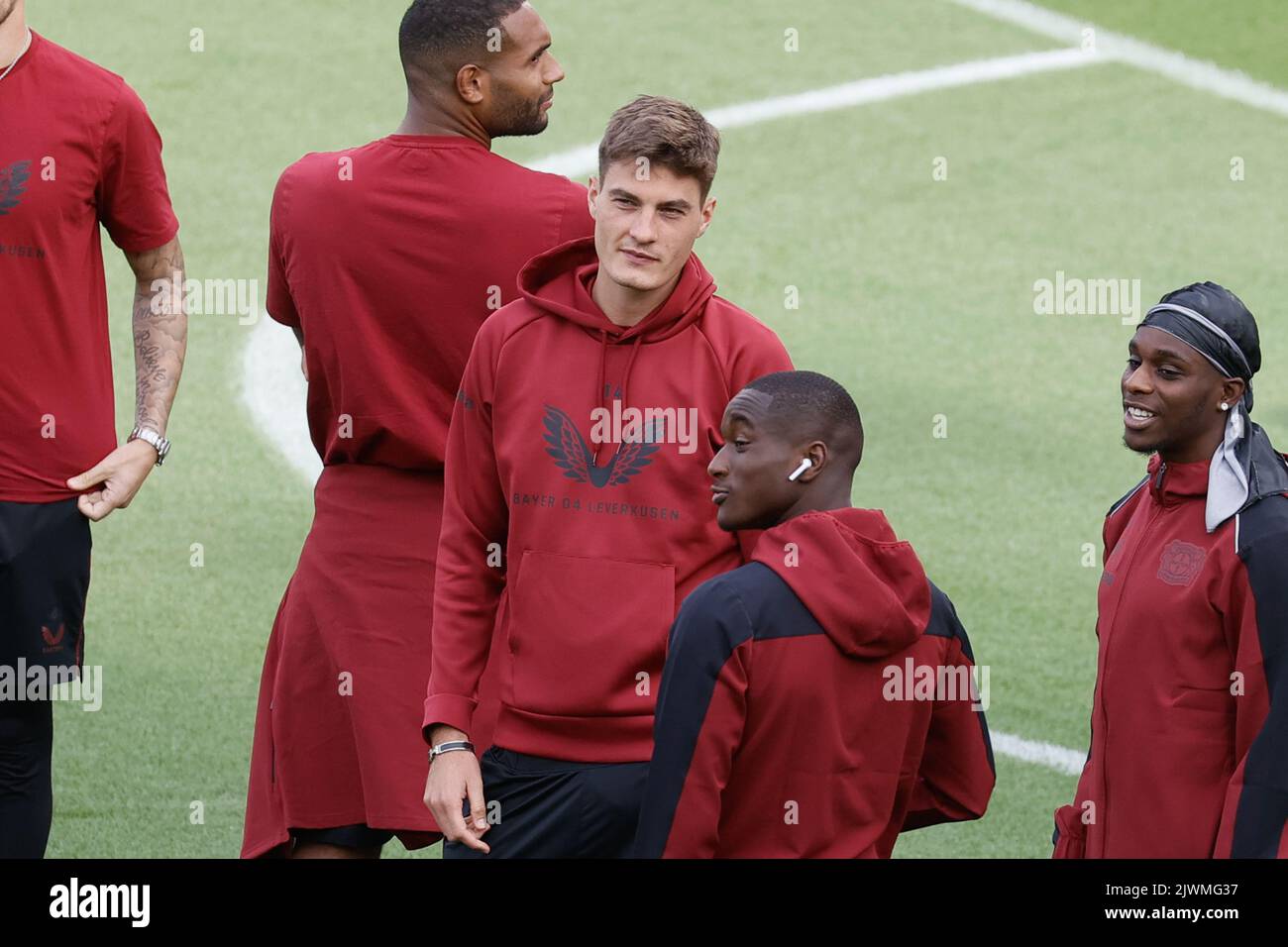 Leverkusen's Patrik Schick (C) pictured during a Stadium walkaround of ...
