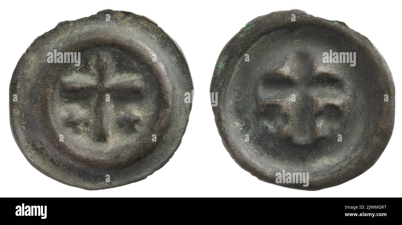 bracteate denarius. Zakon krzyżacki (1190-), issuer Stock Photo - Alamy