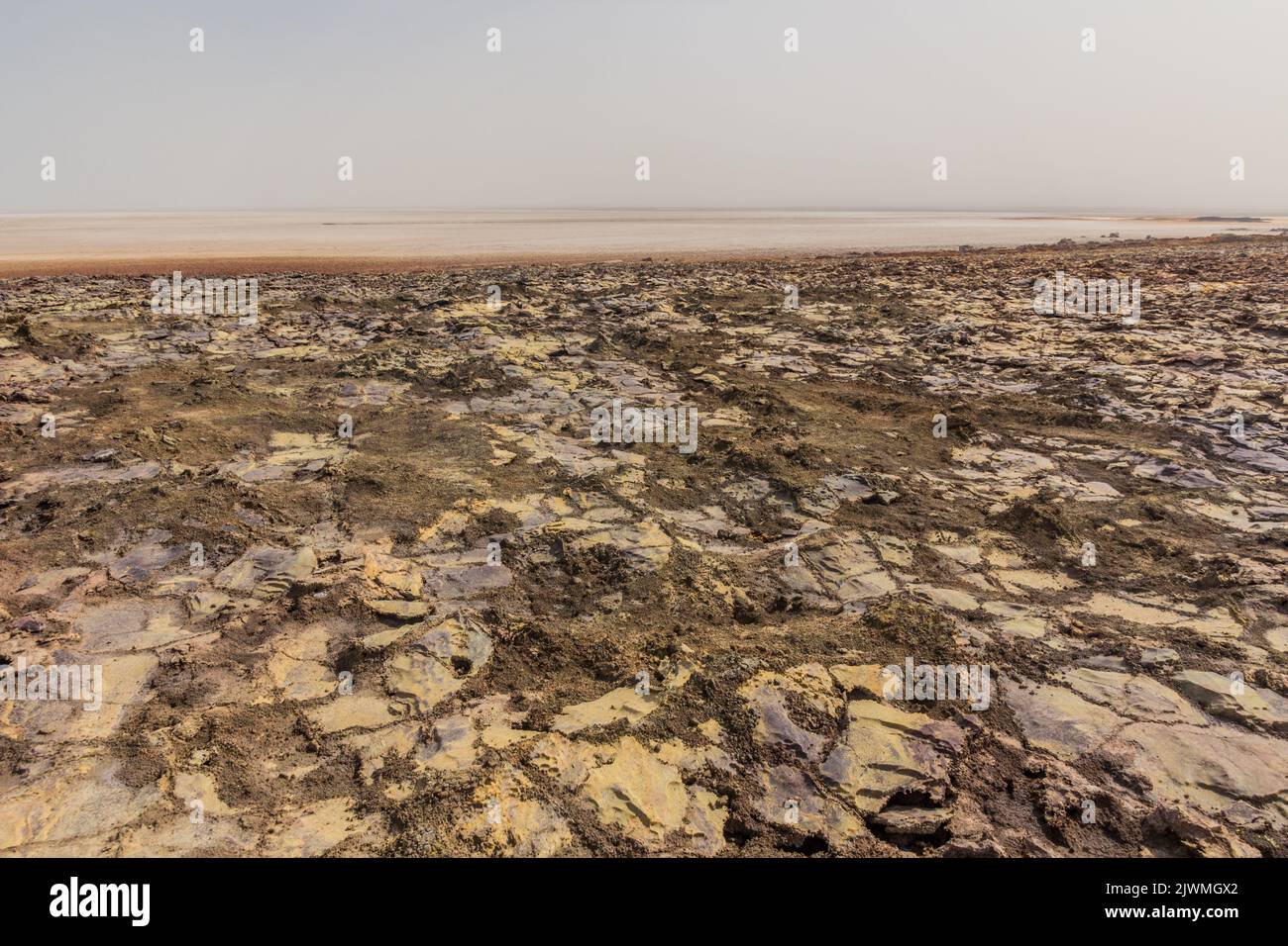 Dallol volcanic landscape in the Danakil depression, Ethiopia Stock ...