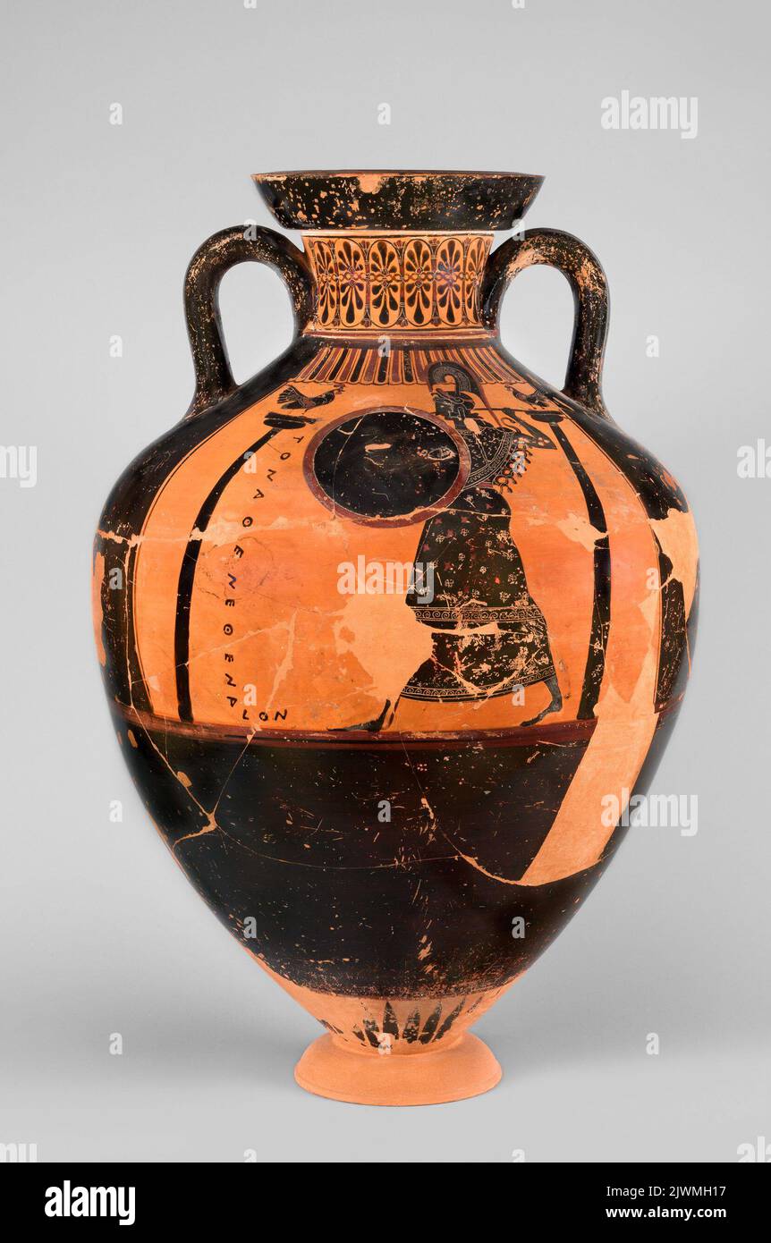Amfora panatenajska. Malarz Warszawskiej Panatenajskiej (ok. 520 p.n.e.), author Stock Photo - Alamy