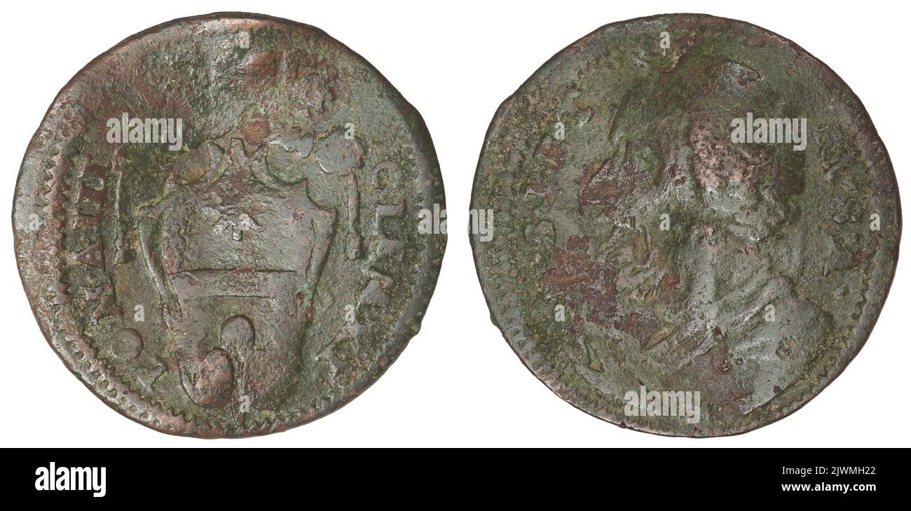 1 baiocco. Klemens XI (papież ; 1700-1721), ruler, Państwo Kościelne ...