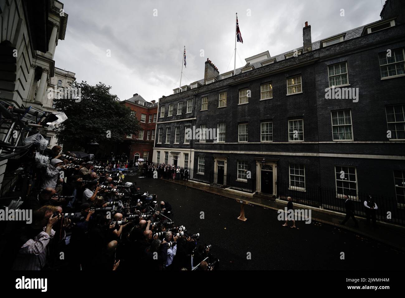 New Prime Minister Liz Truss outside 10 Downing Street, London, after ...