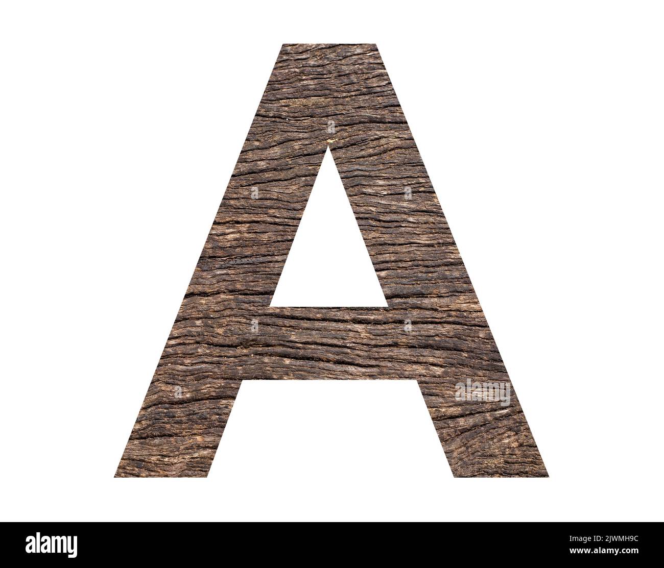 Alphabet letter A - Rustic tree bark background Stock Photo - Alamy