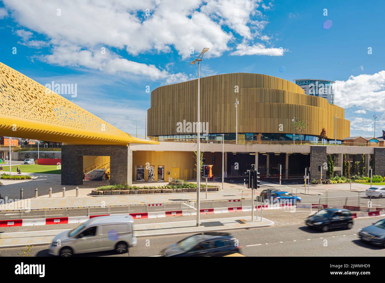 Bae Copr Bay bridge and Swansea Arena Stock Photo - Alamy