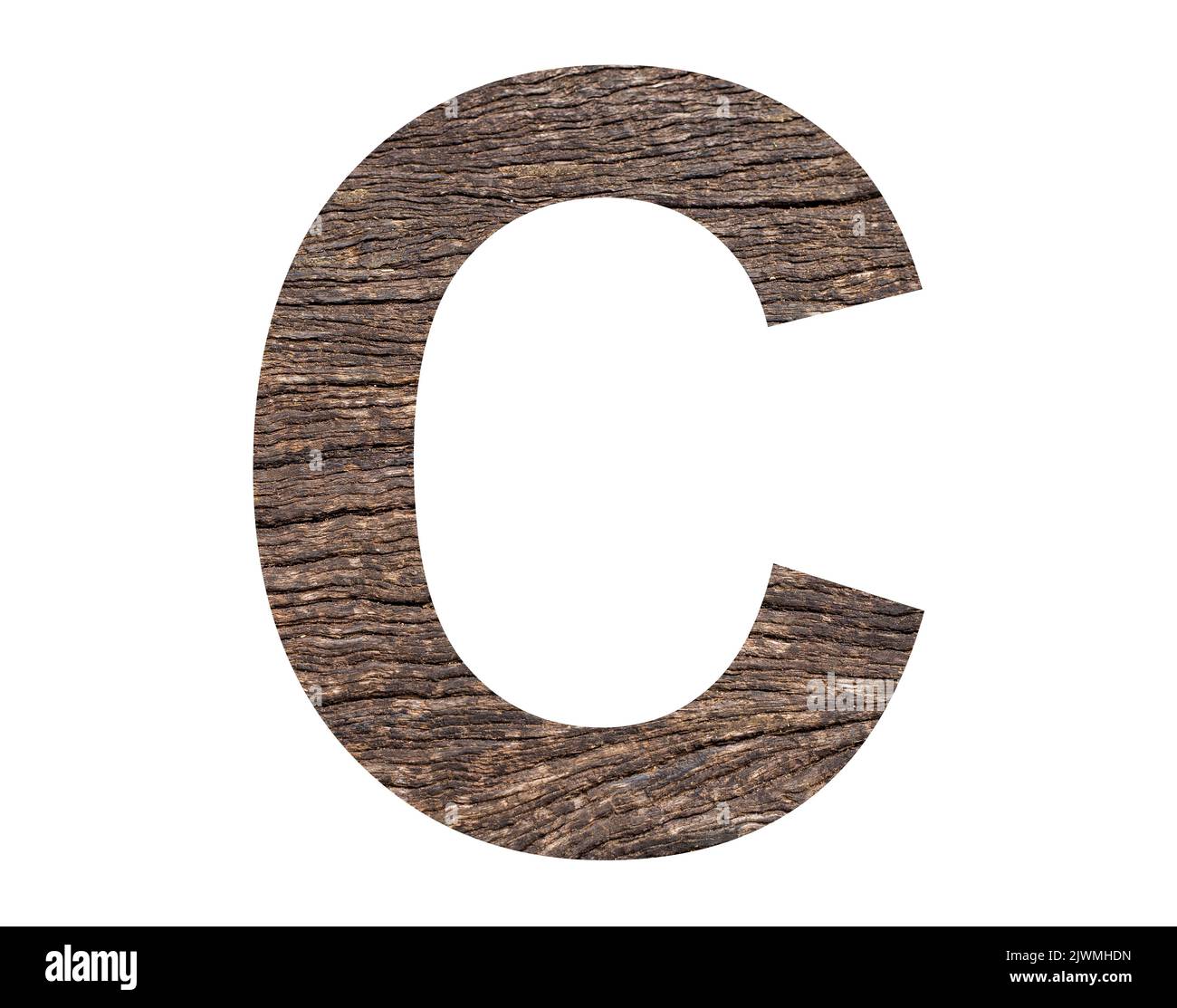 Alphabet letter C - Rustic tree bark background Stock Photo - Alamy