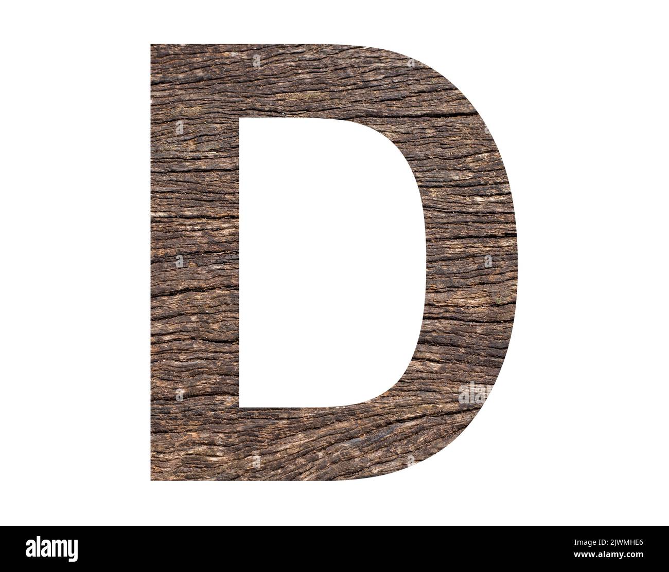 Alphabet letter D - Rustic tree bark background Stock Photo - Alamy