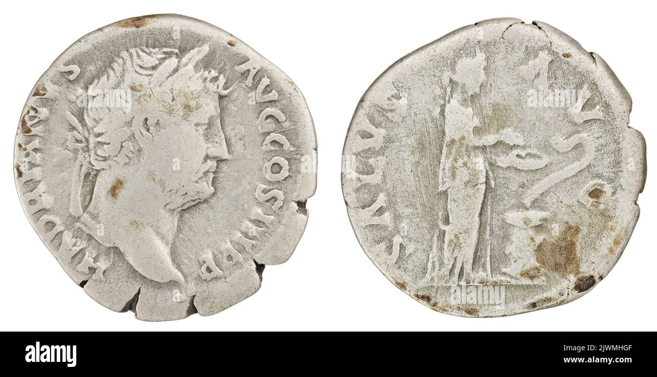 denarius. Hadrian (Roman emperor; 117-138), emperor Stock Photo - Alamy