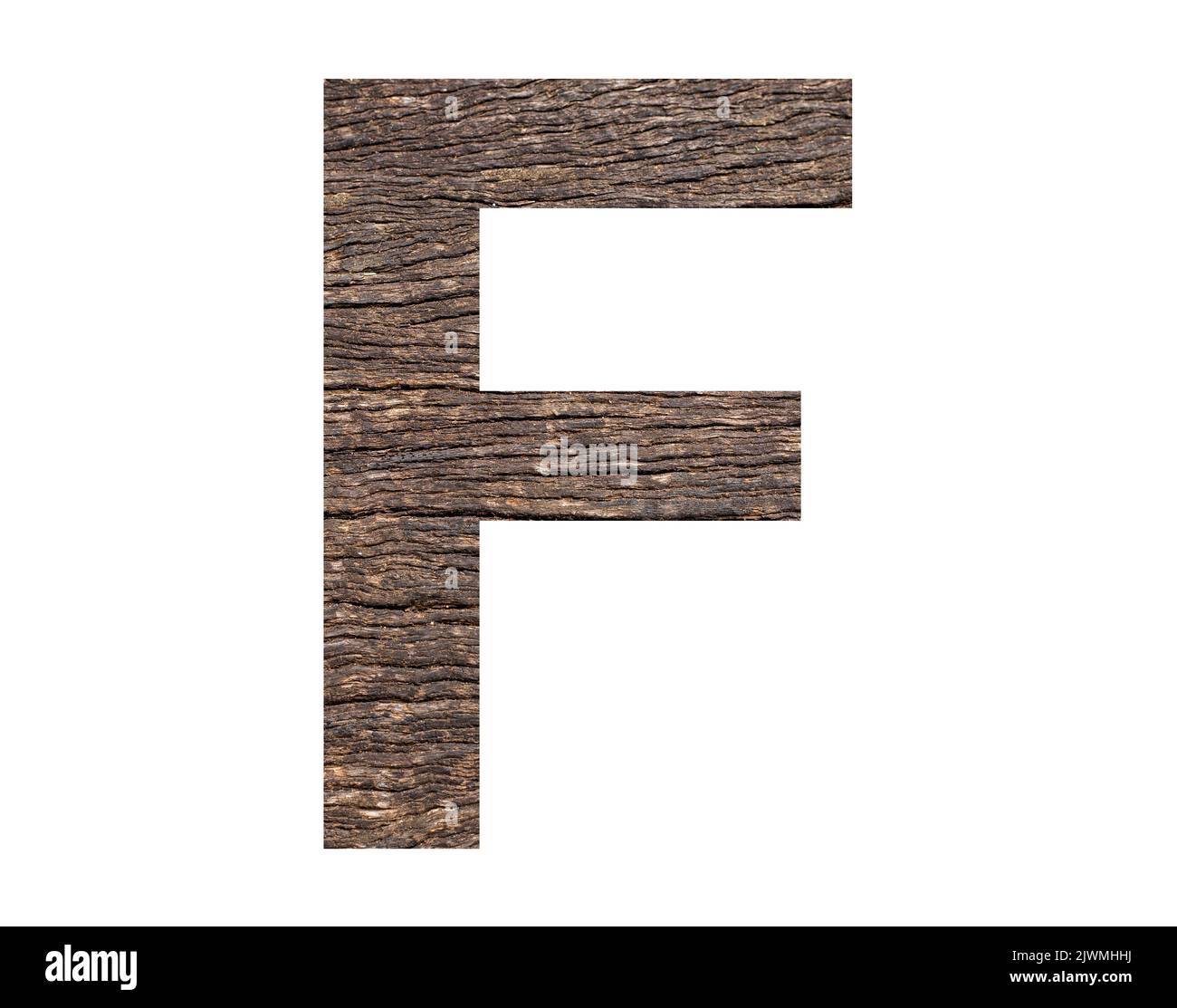 Alphabet letter F - Rustic tree bark background Stock Photo - Alamy