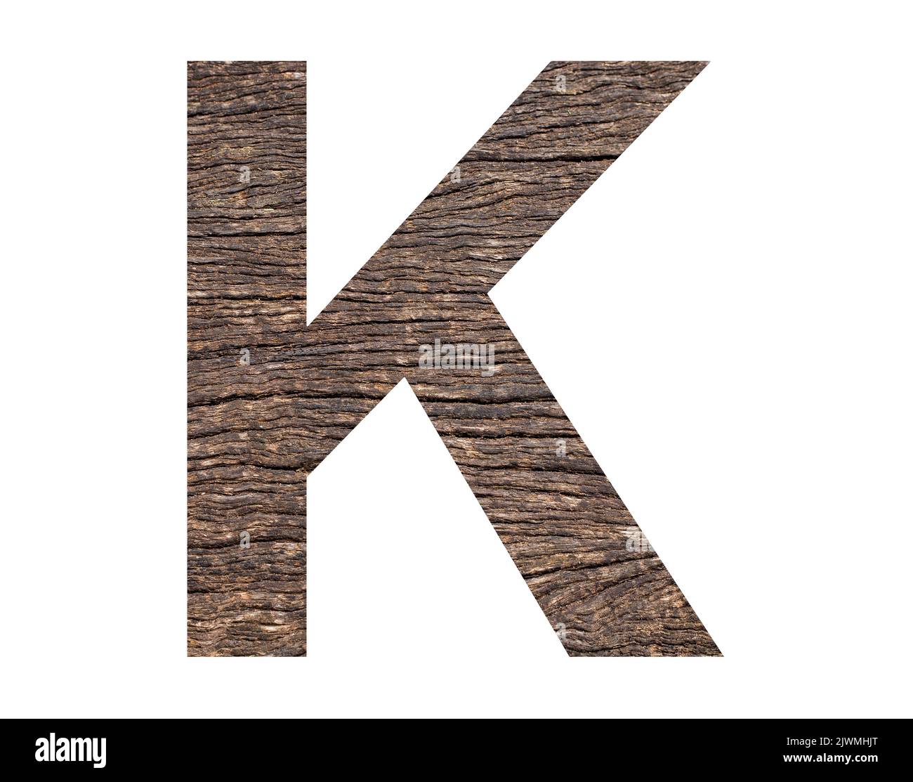 Alphabet letter K - Rustic tree bark background Stock Photo - Alamy
