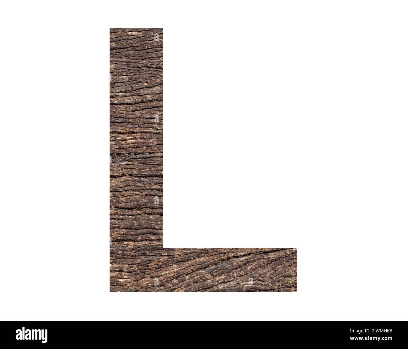 Alphabet letter L - Rustic tree bark background Stock Photo - Alamy