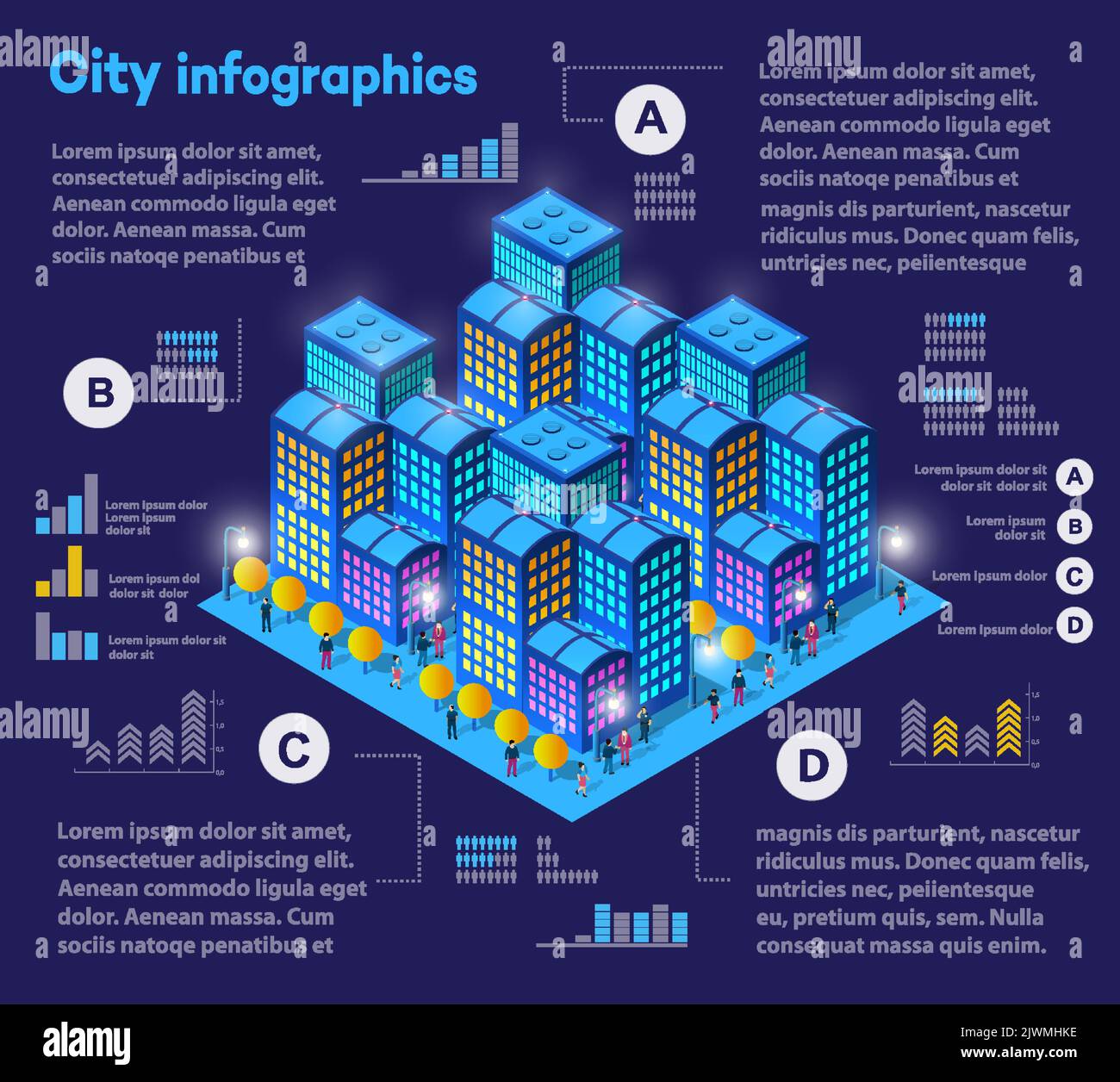City isometric industrial factory infographics there are diagrams Stock ...