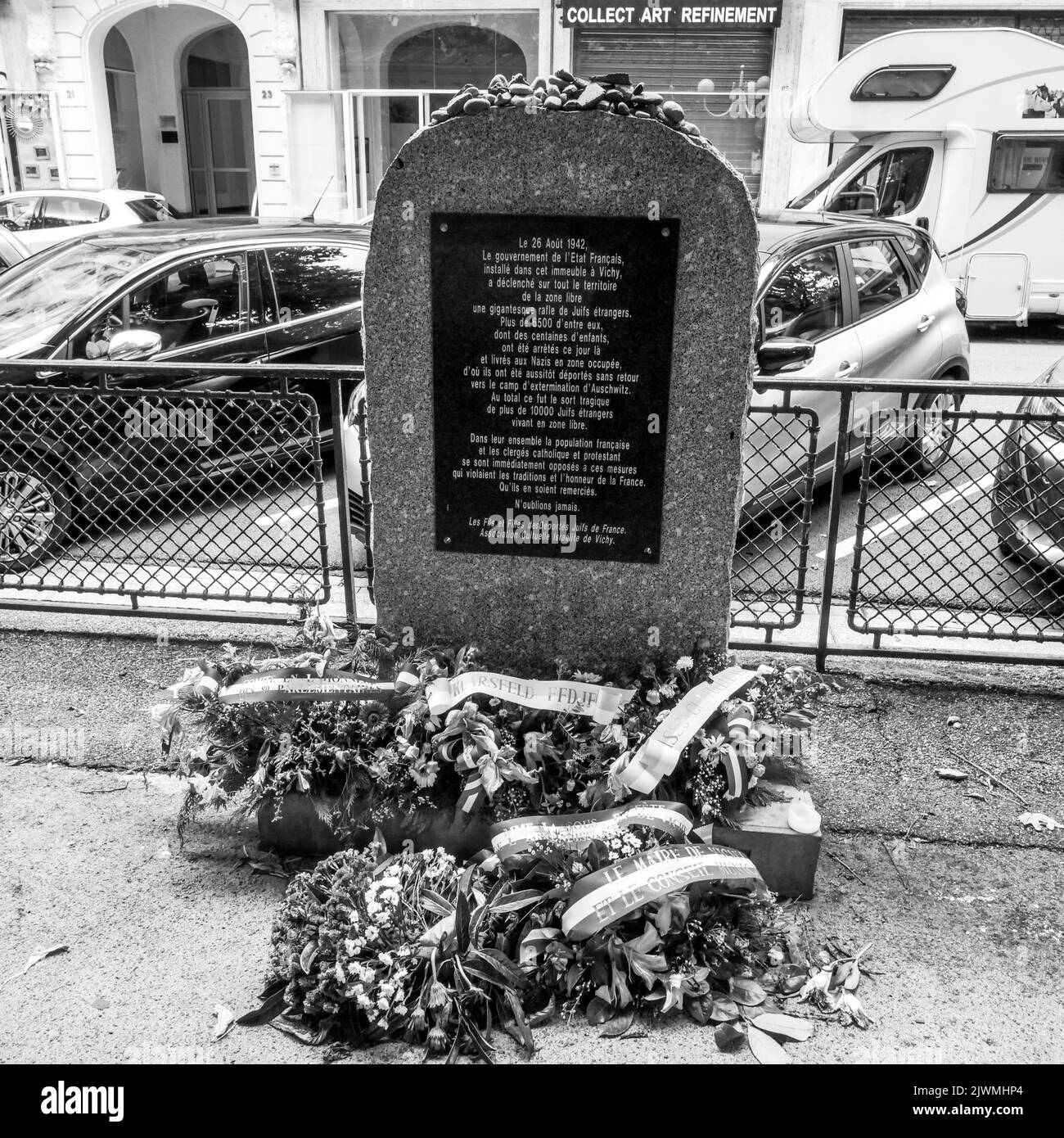 Monument to the deported French jews, Vichy, Allier, AURA Region ...