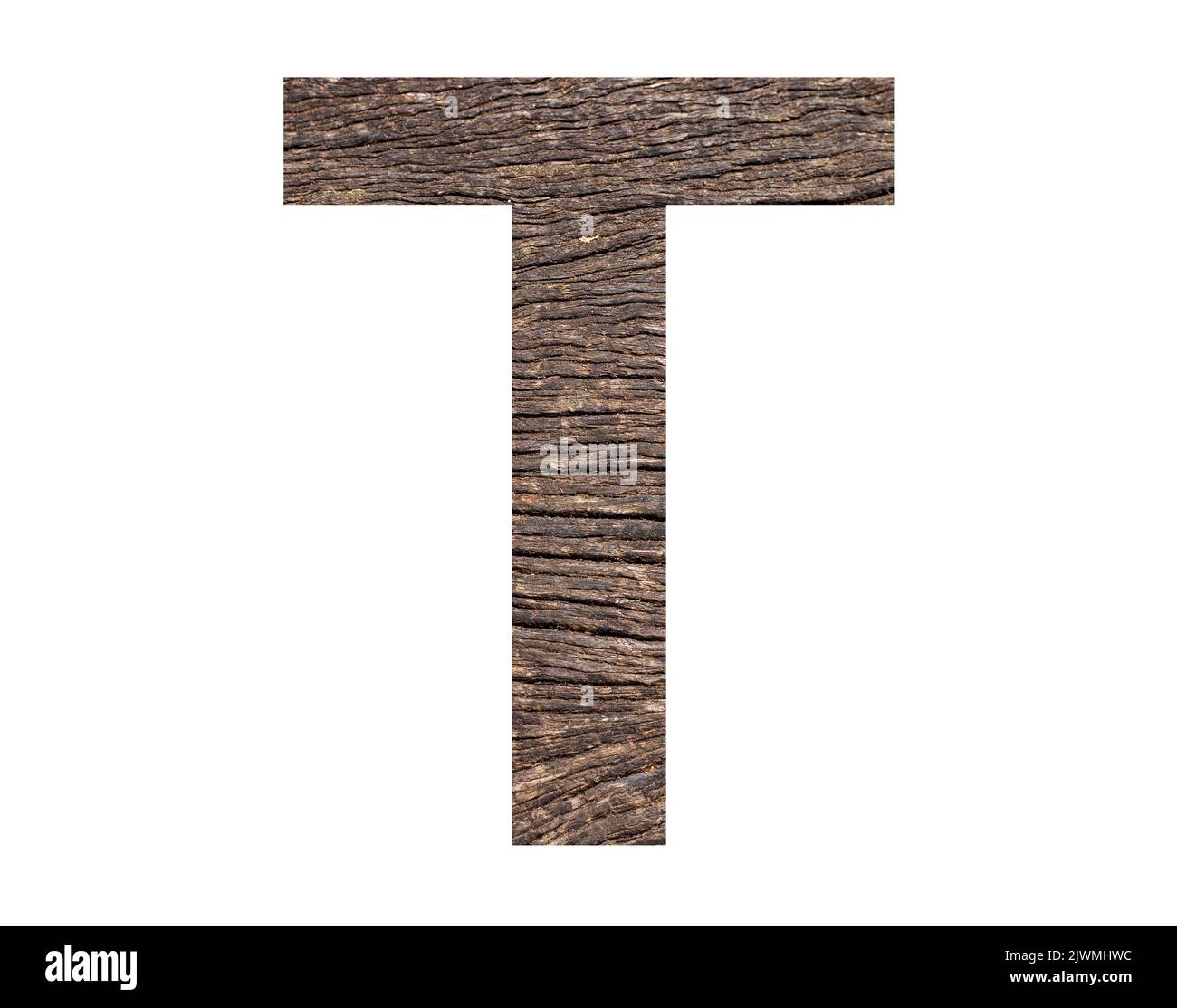 Alphabet letter T - Rustic tree bark background Stock Photo - Alamy