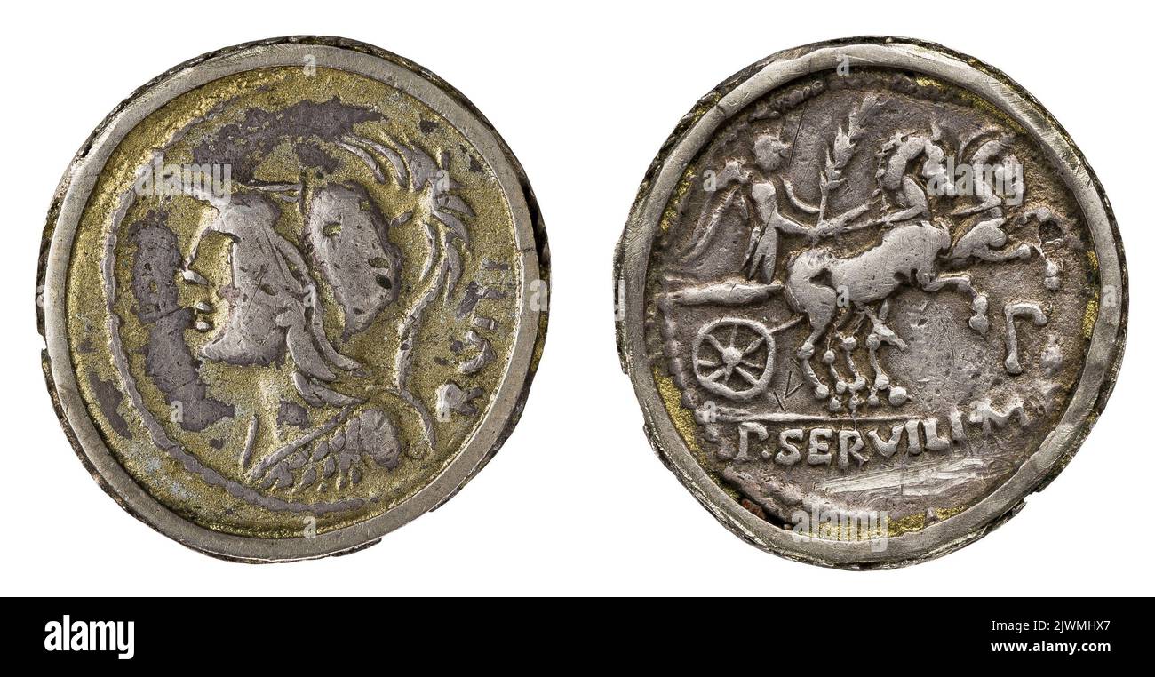 denarius (set in frame) jak wyżej setting lub frame. Servilius Rullus ...