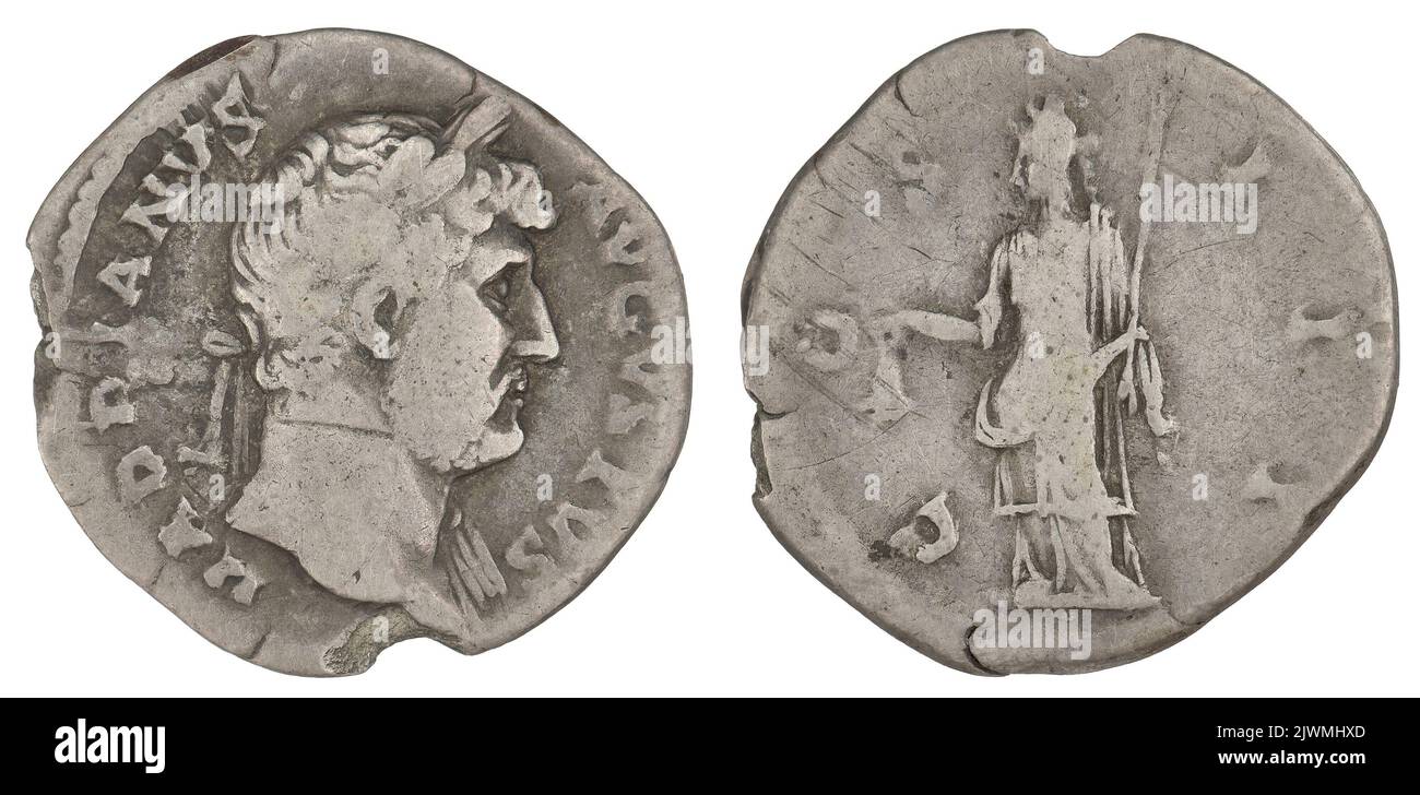 denarius. Hadrian (Roman emperor; 117-138), emperor Stock Photo - Alamy