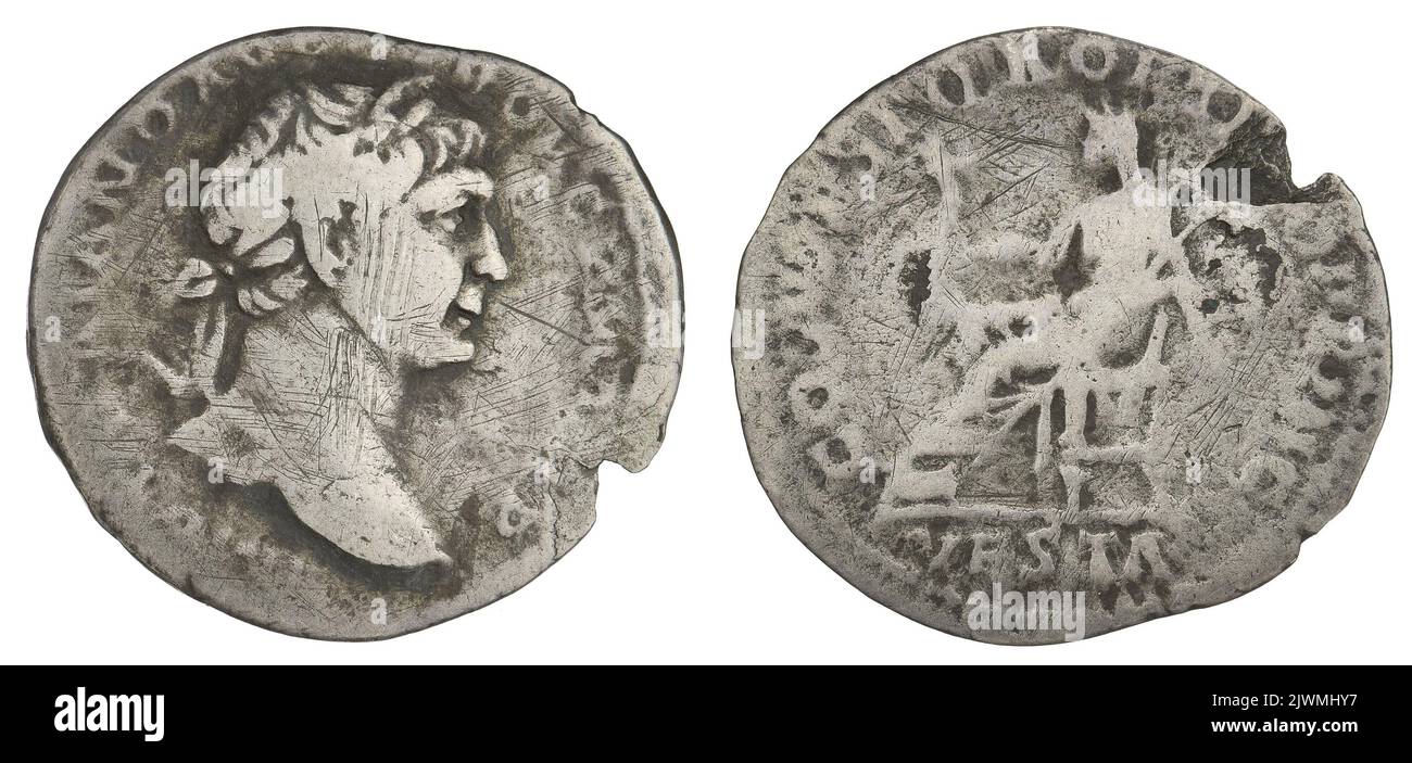 denarius. Trajan (cesarz rzymski ; 98-117), emperor Stock Photo - Alamy