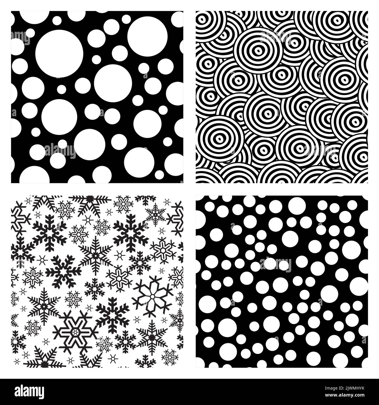 Silhouette of a geometric and floral black and white pattern seamless ...