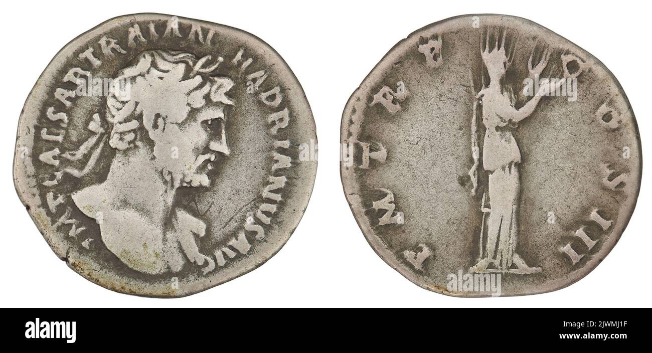 Hadrian denarius coin hi-res stock photography and images - Alamy