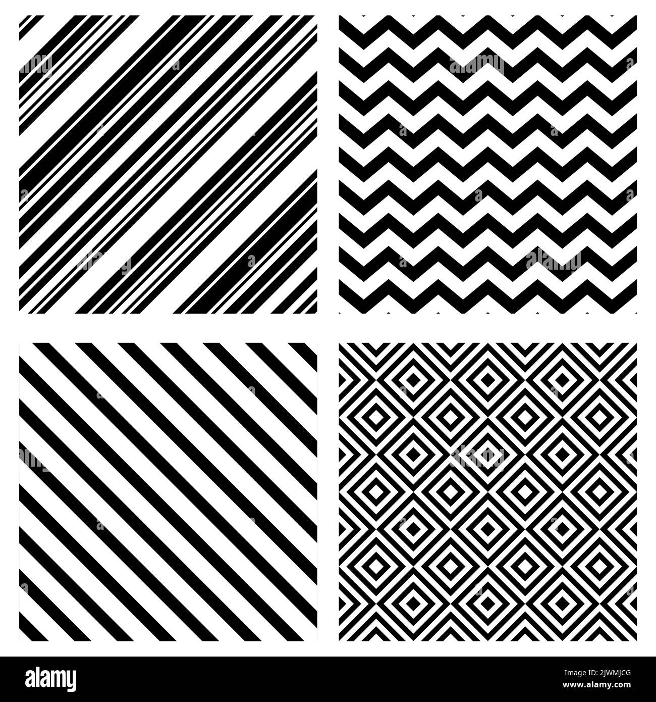 Silhouette of a geometric and floral black and white pattern seamless ...