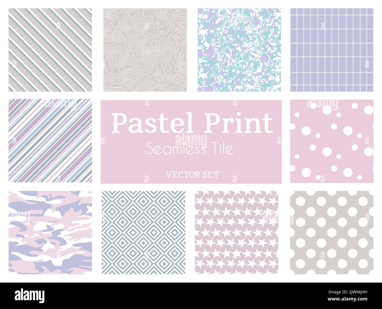 Pattern seamless tile pastel cut file vector seamless set Stock Vector ...