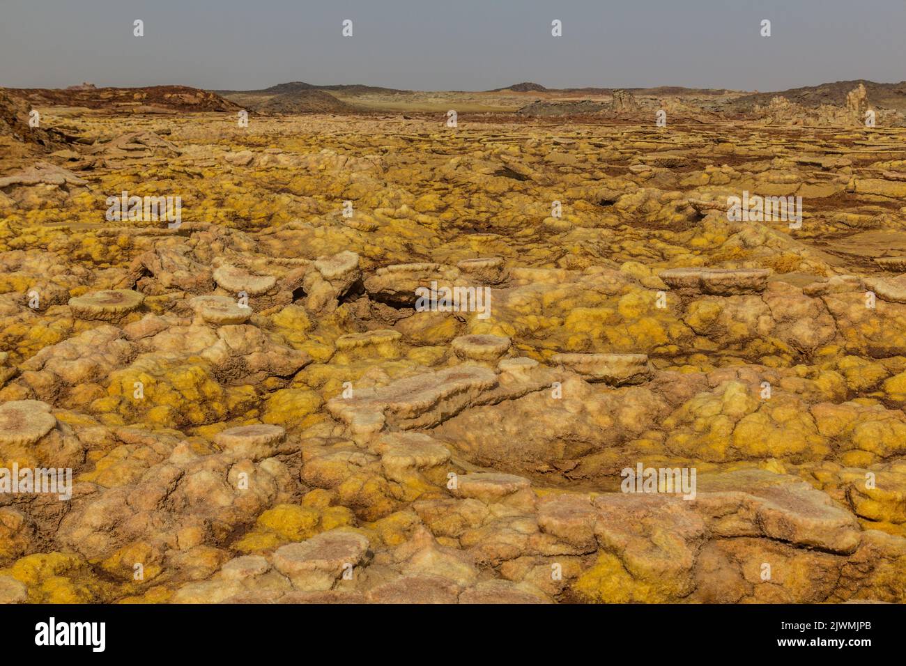Colorful landscape of Dallol volcano, Danakil depression, Ethiopia ...