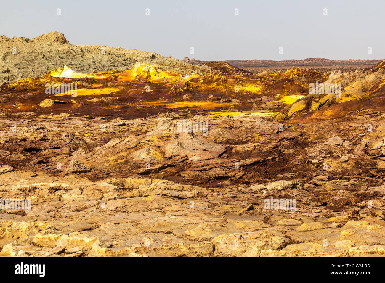 Colorful landscape of Dallol volcano, Danakil depression, Ethiopia ...