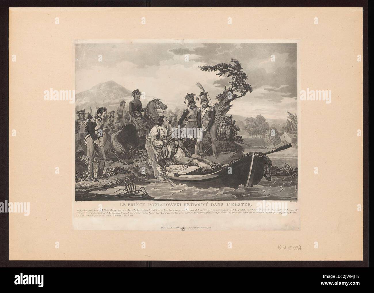 The Body of Prince Józef Poniatowski fished out of the Elster. Jazet ...