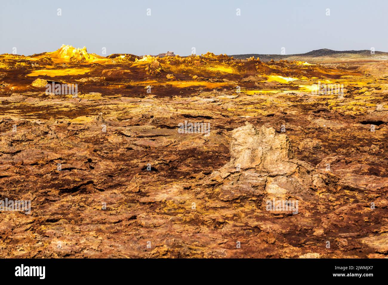 Colorful landscape of Dallol volcanic area, Danakil depression ...