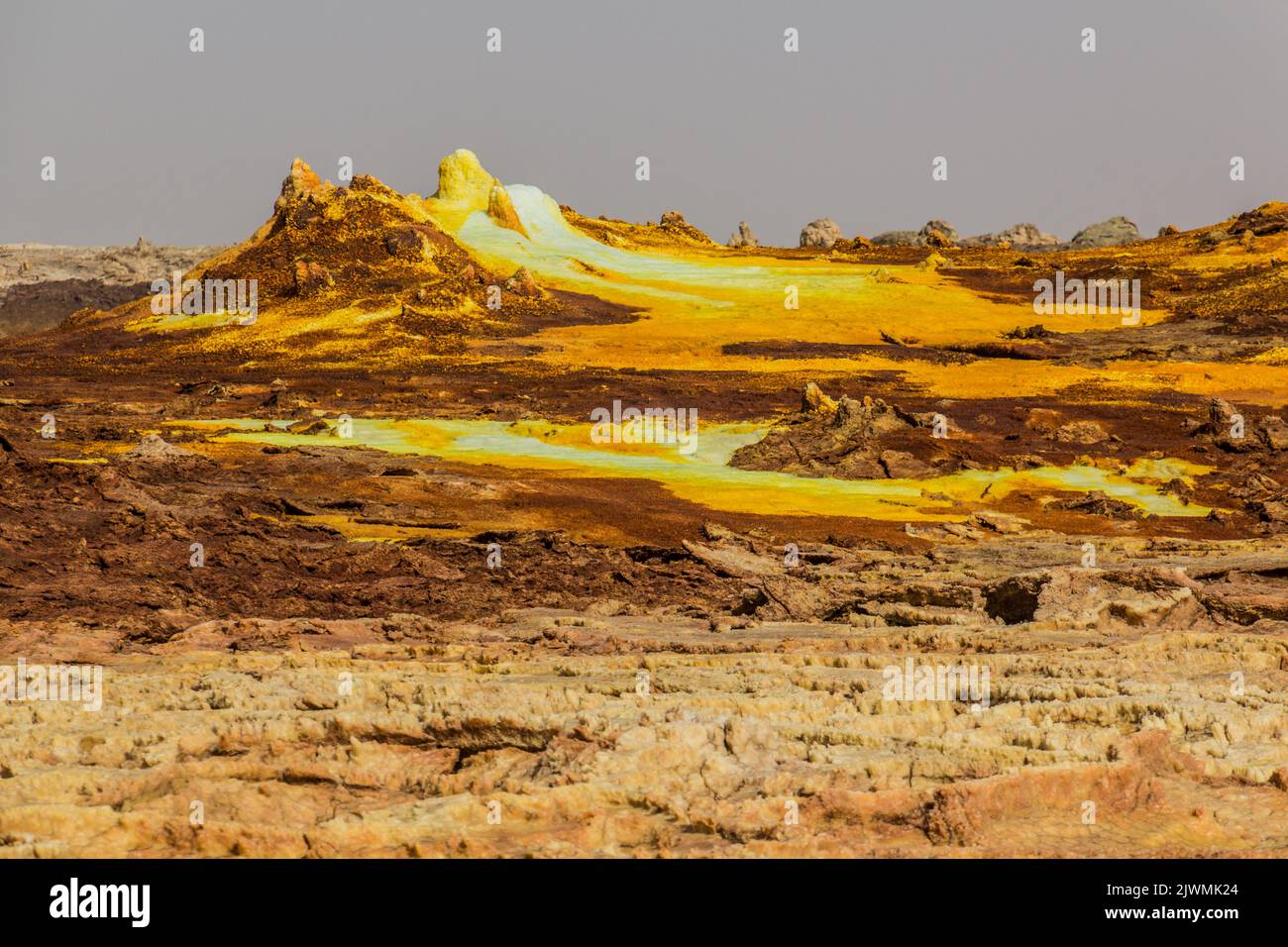 Colorful landscape of Dallol volcanic area, Danakil depression ...