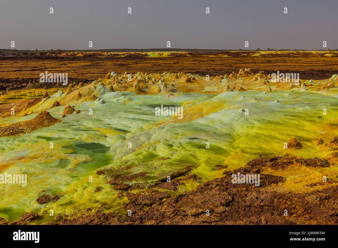 Colorful landscape of Dallol volcanic area, Danakil depression ...