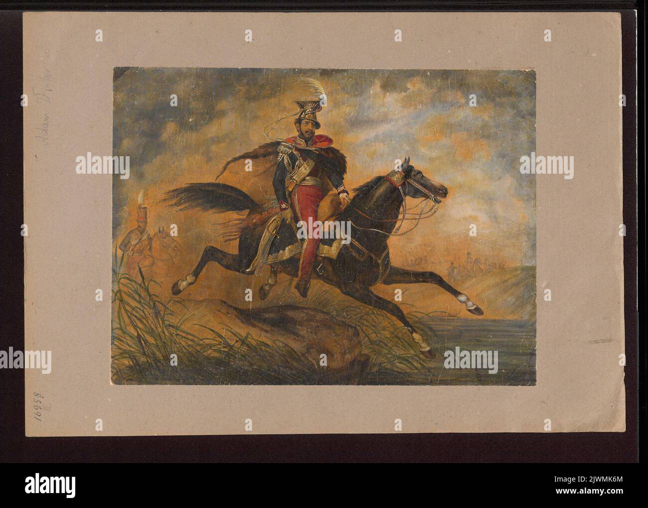 The Death of Prince Józef Poniatowski. Lemercier, Benard et Cie (Paryż ...